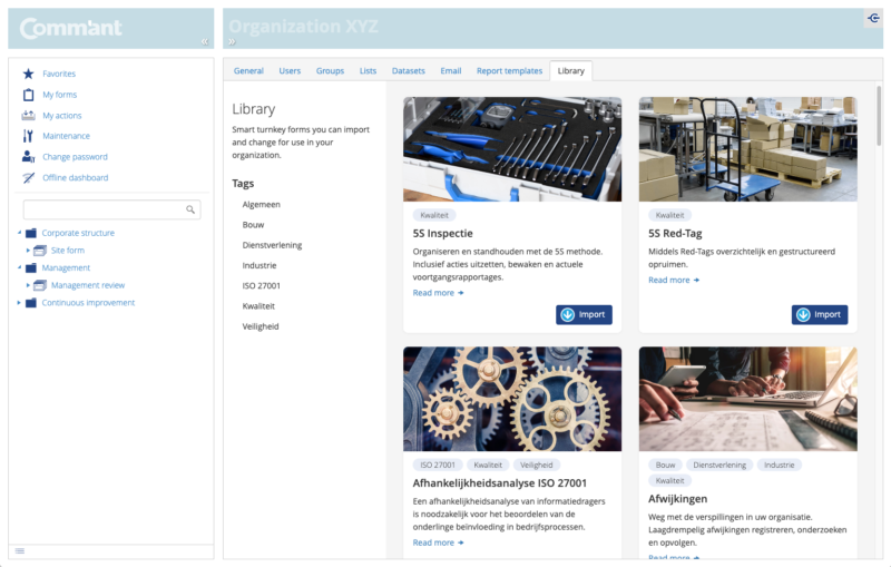 Comm'ant Forms - digital webforms, reports and workflow